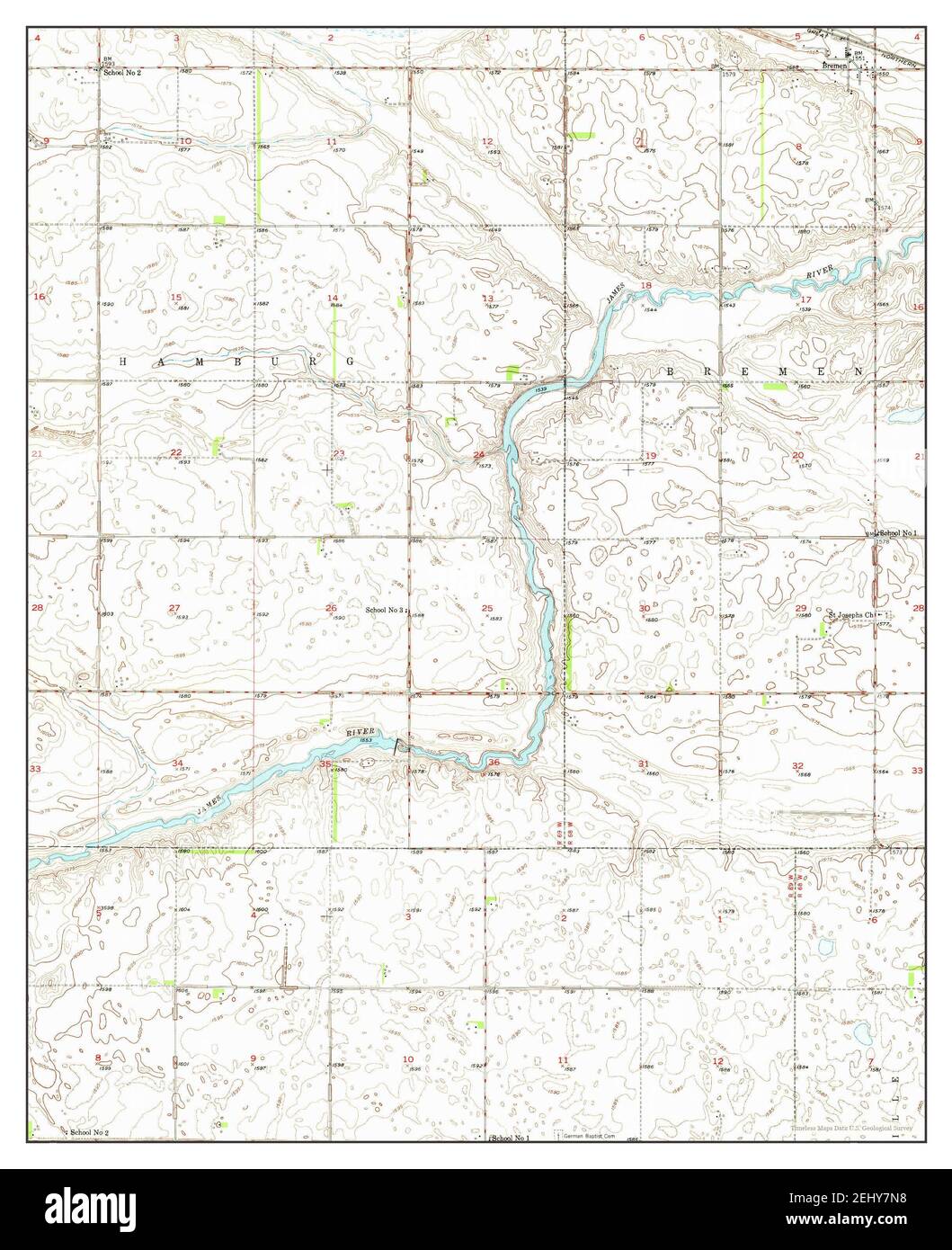 Bremen, North Dakota, map 1948, 1:24000, United States of America by ...