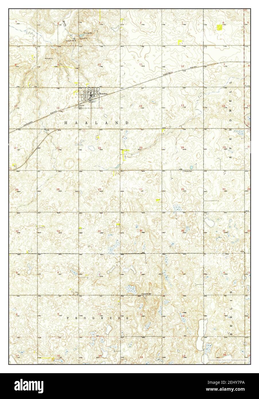 Map of bowdon north dakota Cut Out Stock Images & Pictures - Alamy