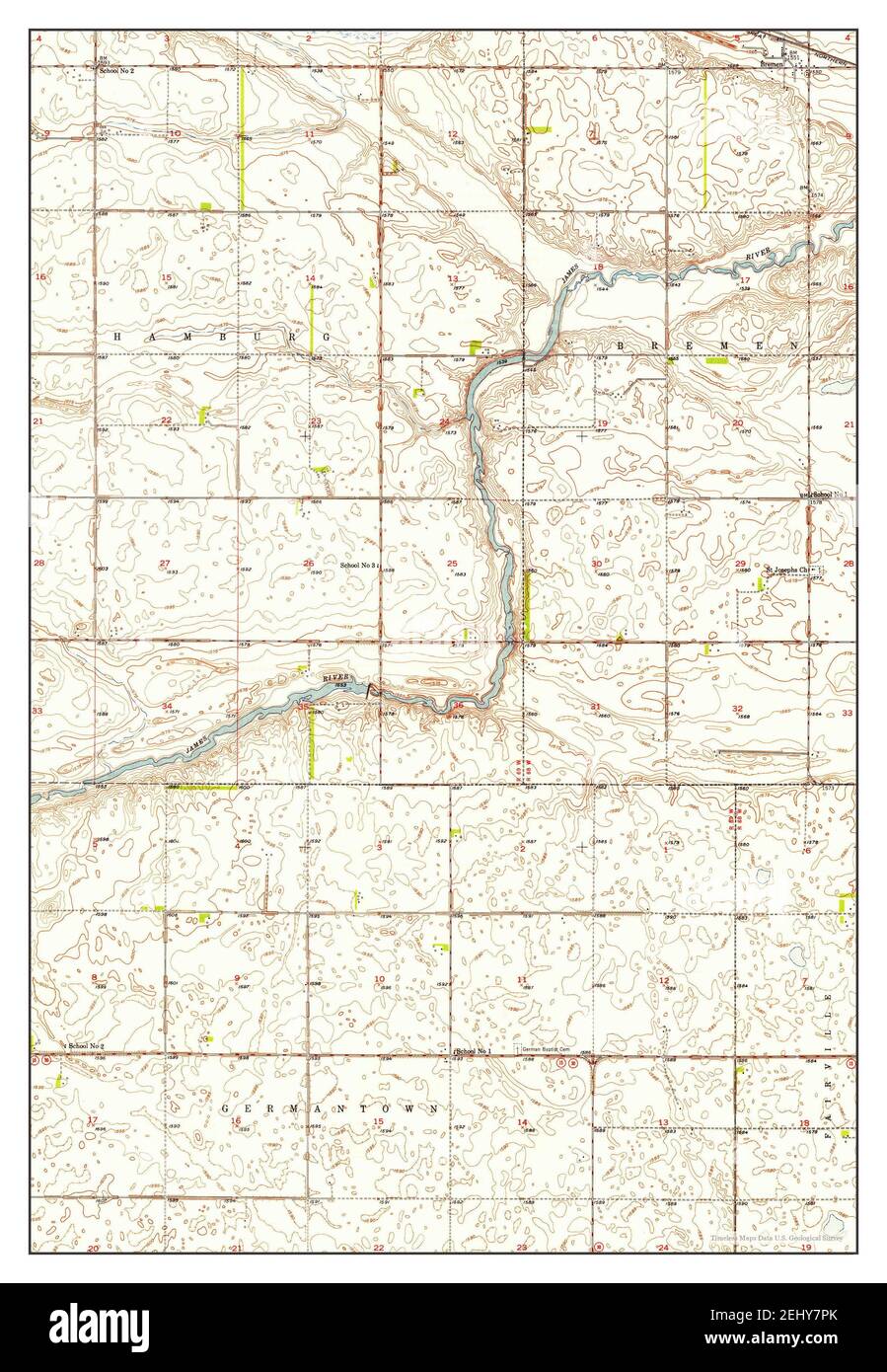 Bremen, North Dakota, map 1949, 1:24000, United States of America by ...