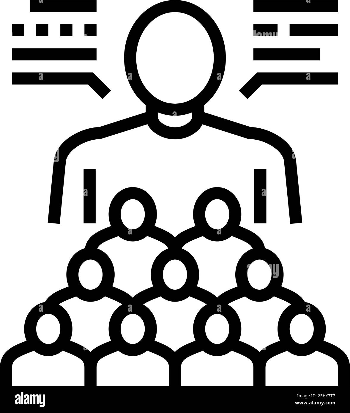 social expert line icon vector illustration Stock Vector Image & Art ...