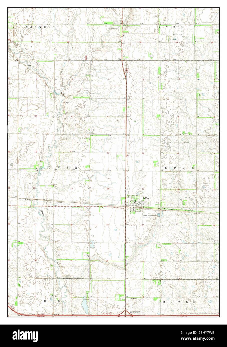 Buffalo, North Dakota, map 1967, 1:24000, United States of America by ...