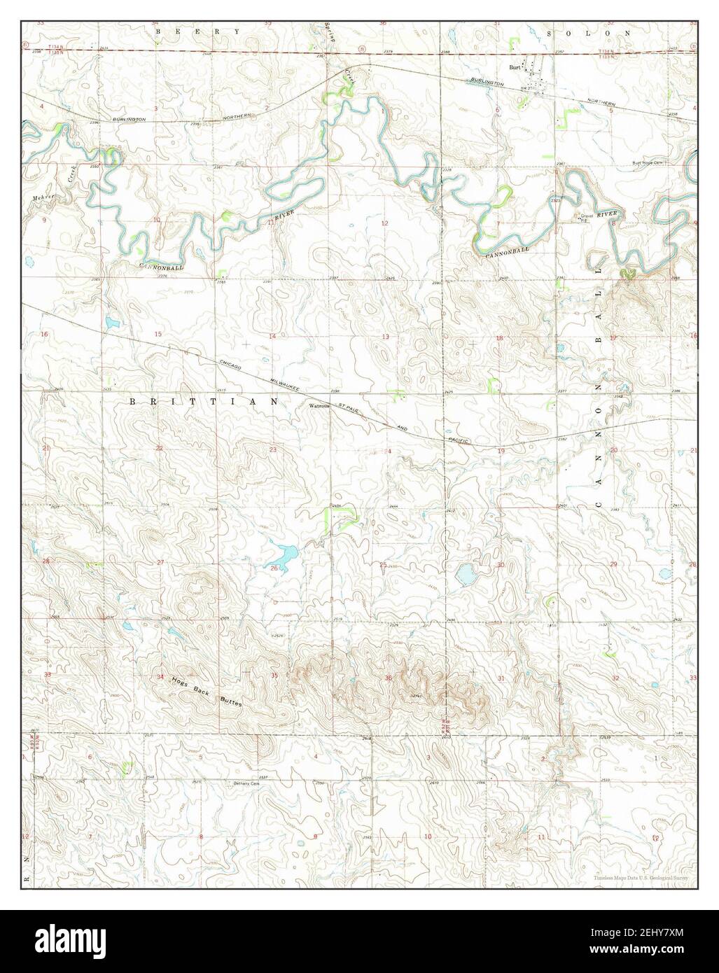 Burt county map hi-res stock photography and images - Alamy