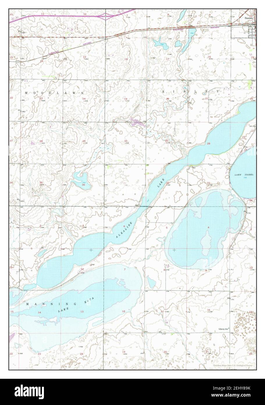 Dawson north dakota map hi-res stock photography and images - Alamy