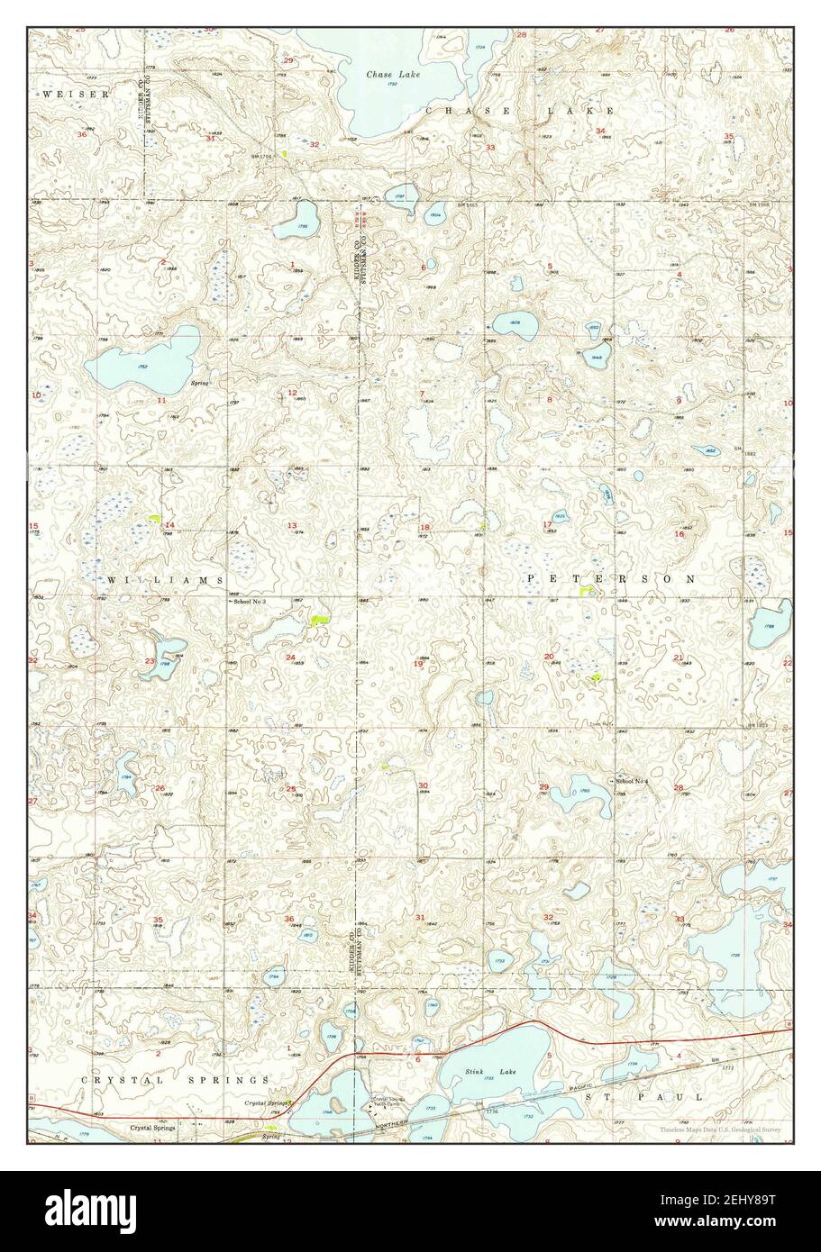 Map of crystal springs hi-res stock photography and images - Alamy