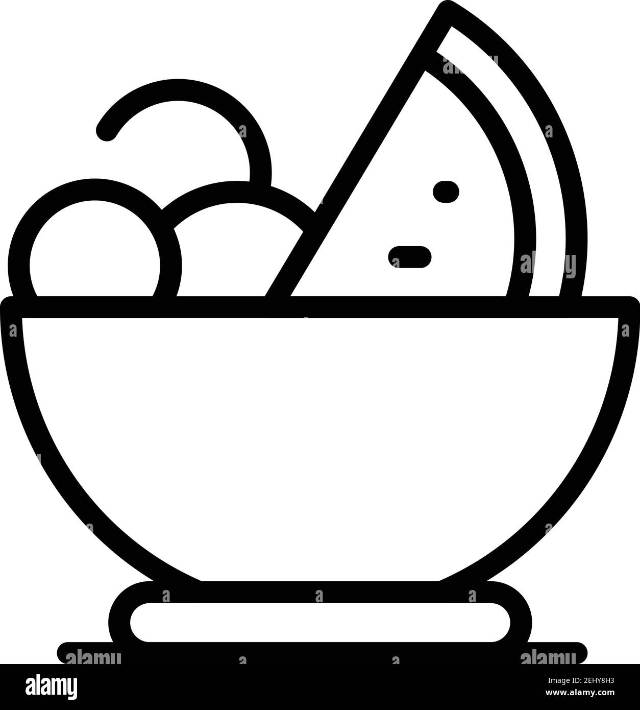 Tasty fruit salad icon. Outline tasty fruit salad vector icon for web ...