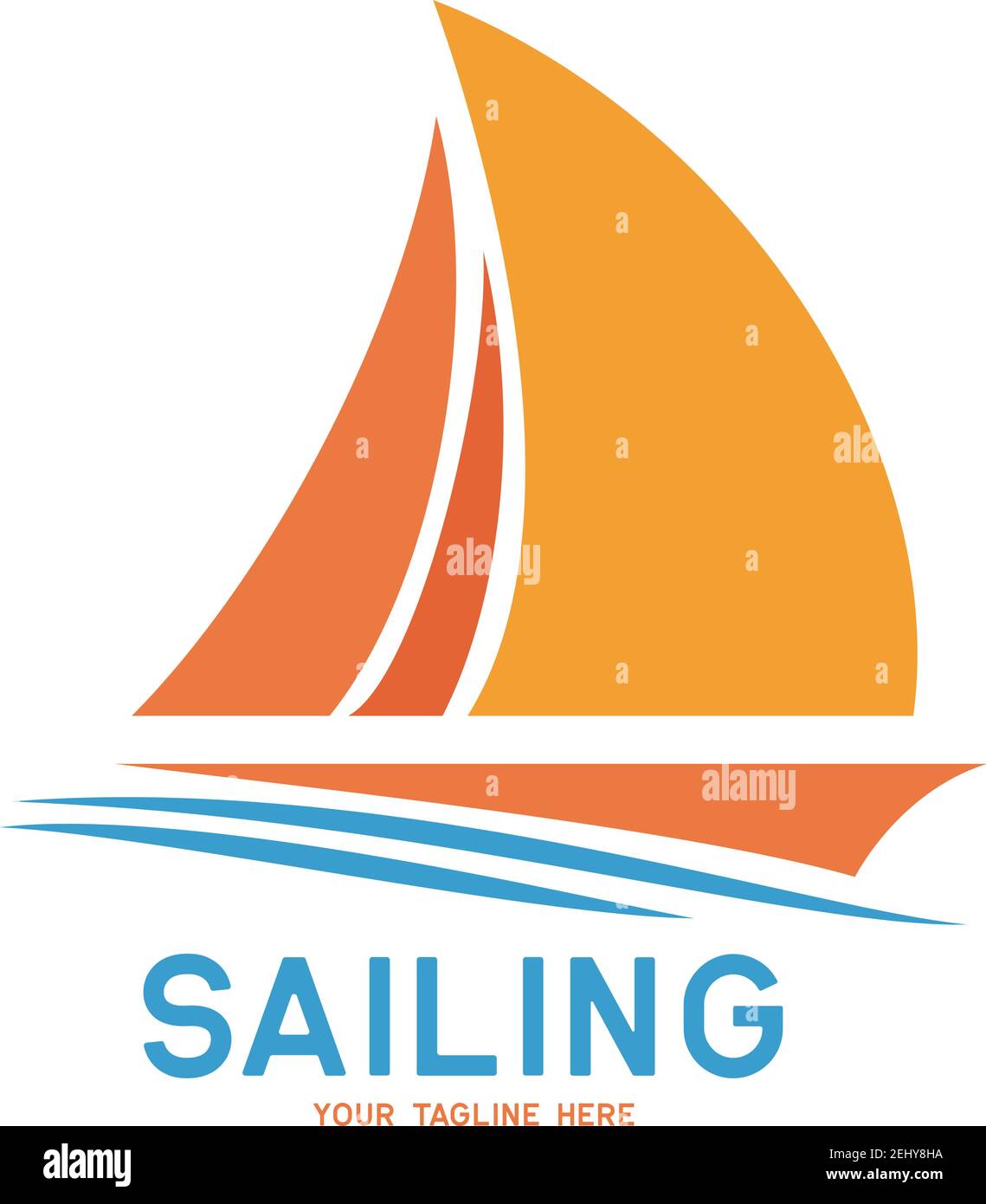 sailing logo on white background, vector illustration Stock Vector ...