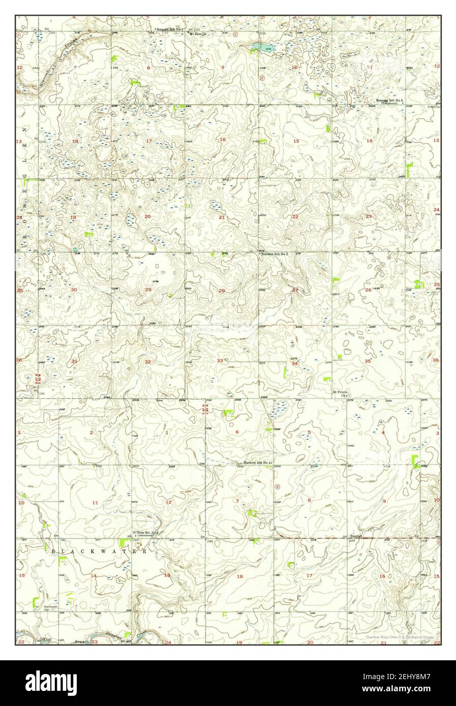 Emmet, North Dakota, map 1956, 1:24000, United States of America by ...