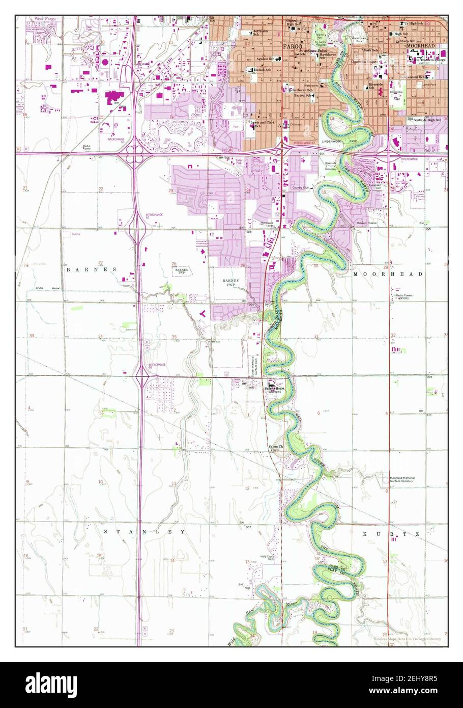 Fargo South, North Dakota, map 1959, 1:24000, United States of America ...