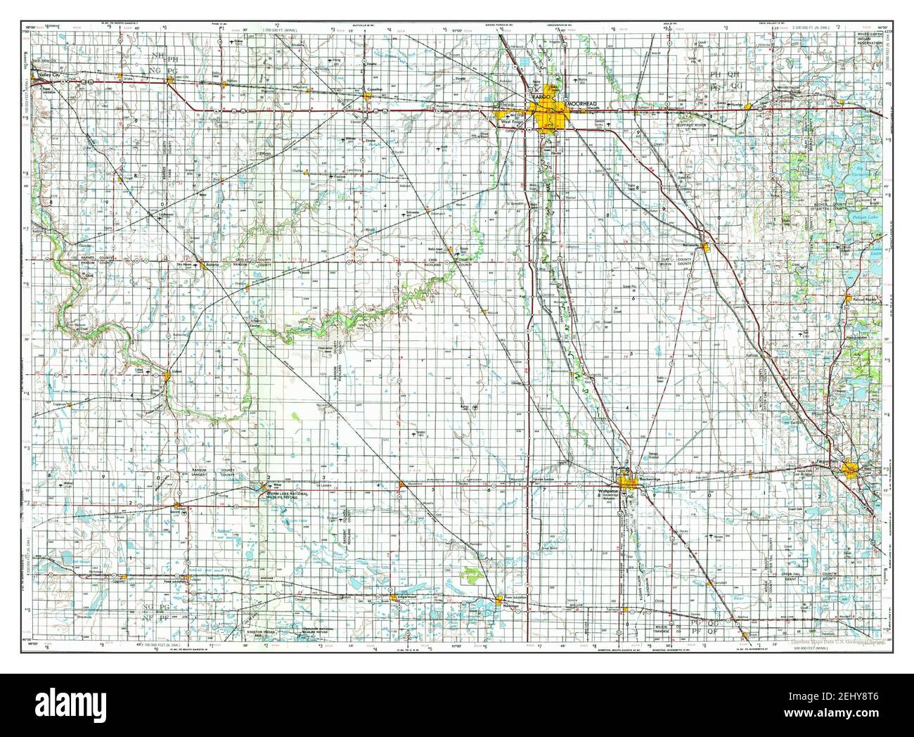Fargo, North Dakota, map 1953, 1:250000, United States of America by ...