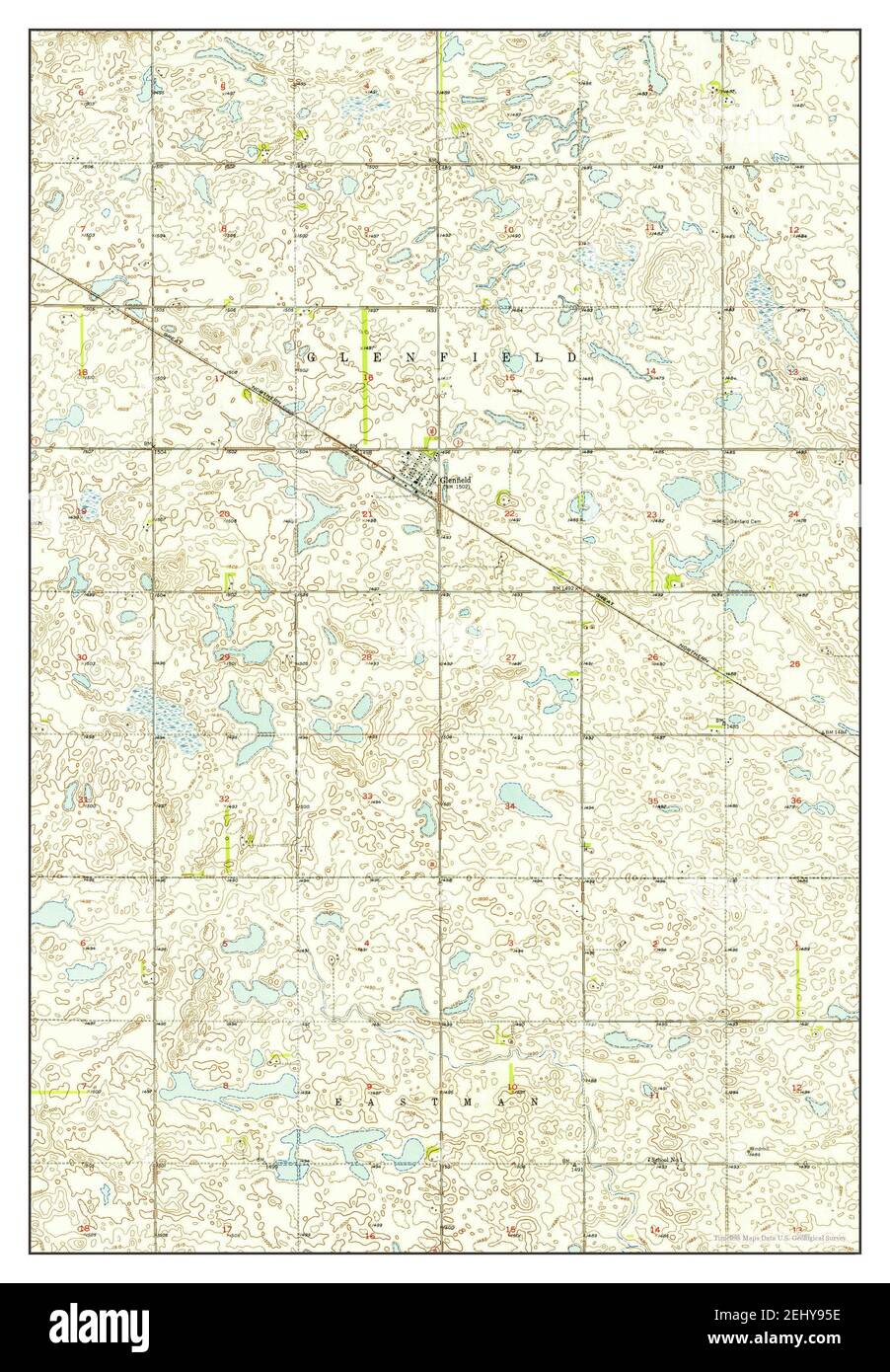 Map of glenfield north dakota Cut Out Stock Images & Pictures - Alamy