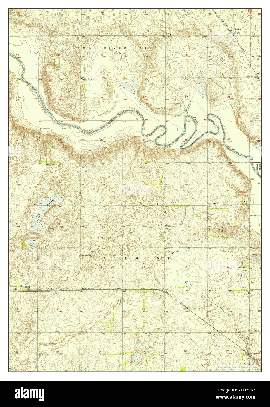 Glover, North Dakota, map 1952, 1:24000, United States of America by ...