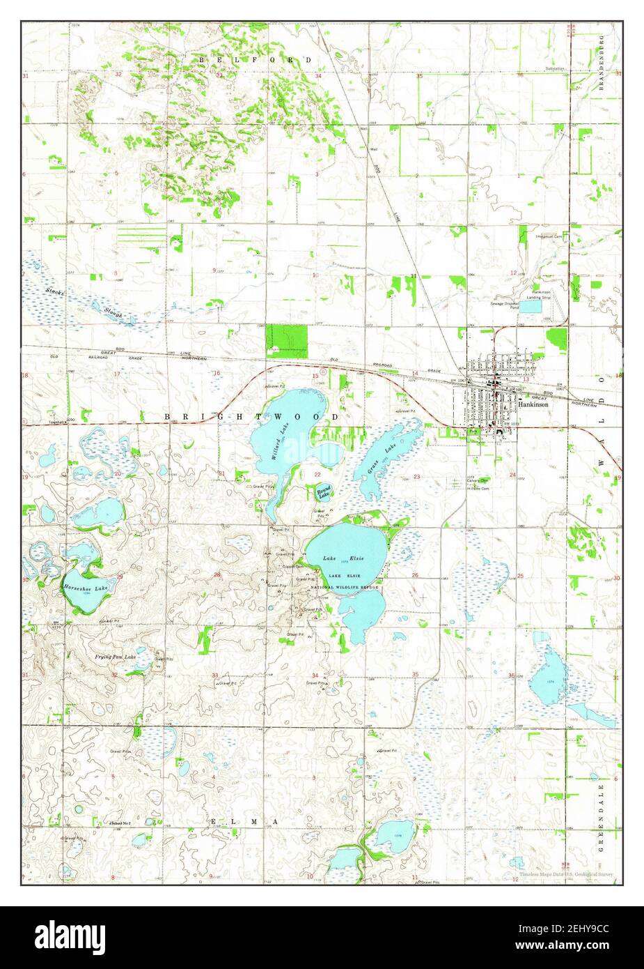 Hankinson, North Dakota, map 1964, 1:24000, United States of America by ...