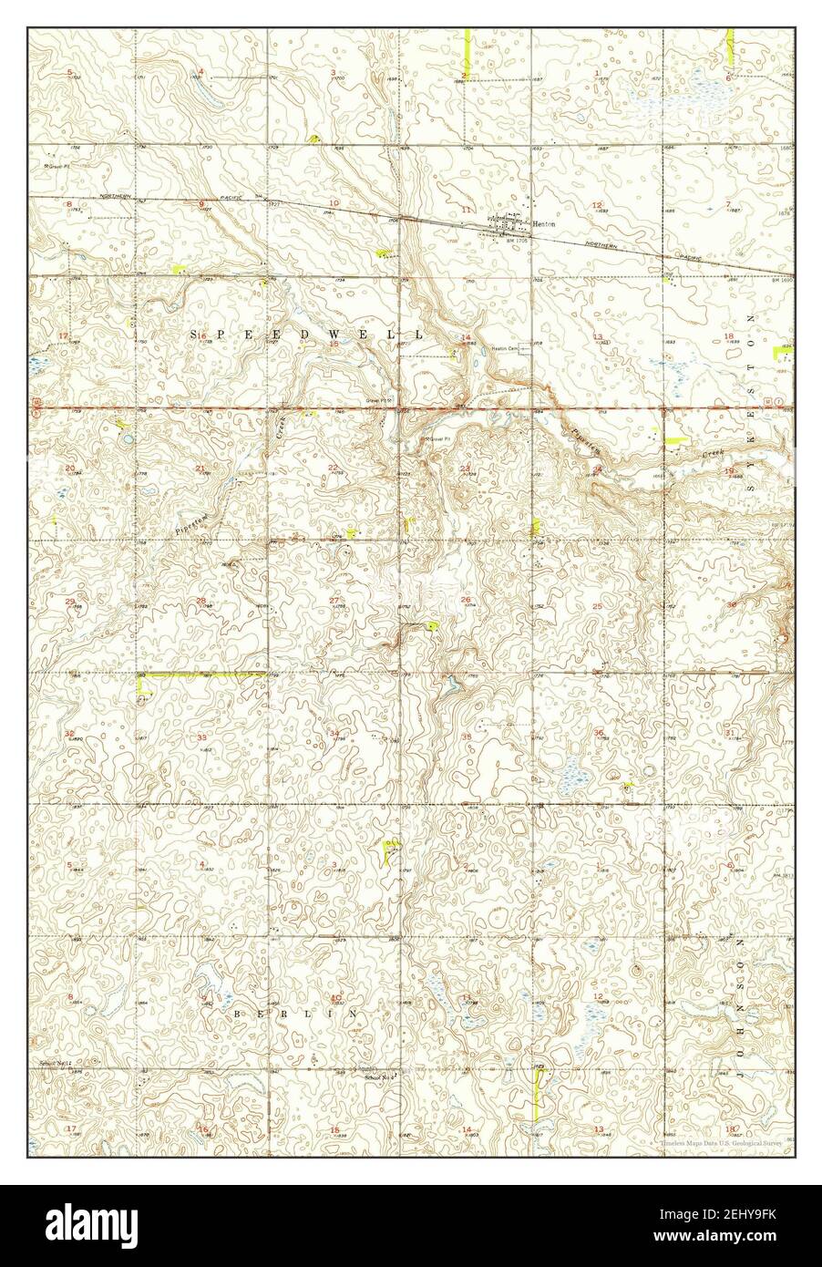 Heaton, North Dakota, map 1951, 1:24000, United States of America by ...