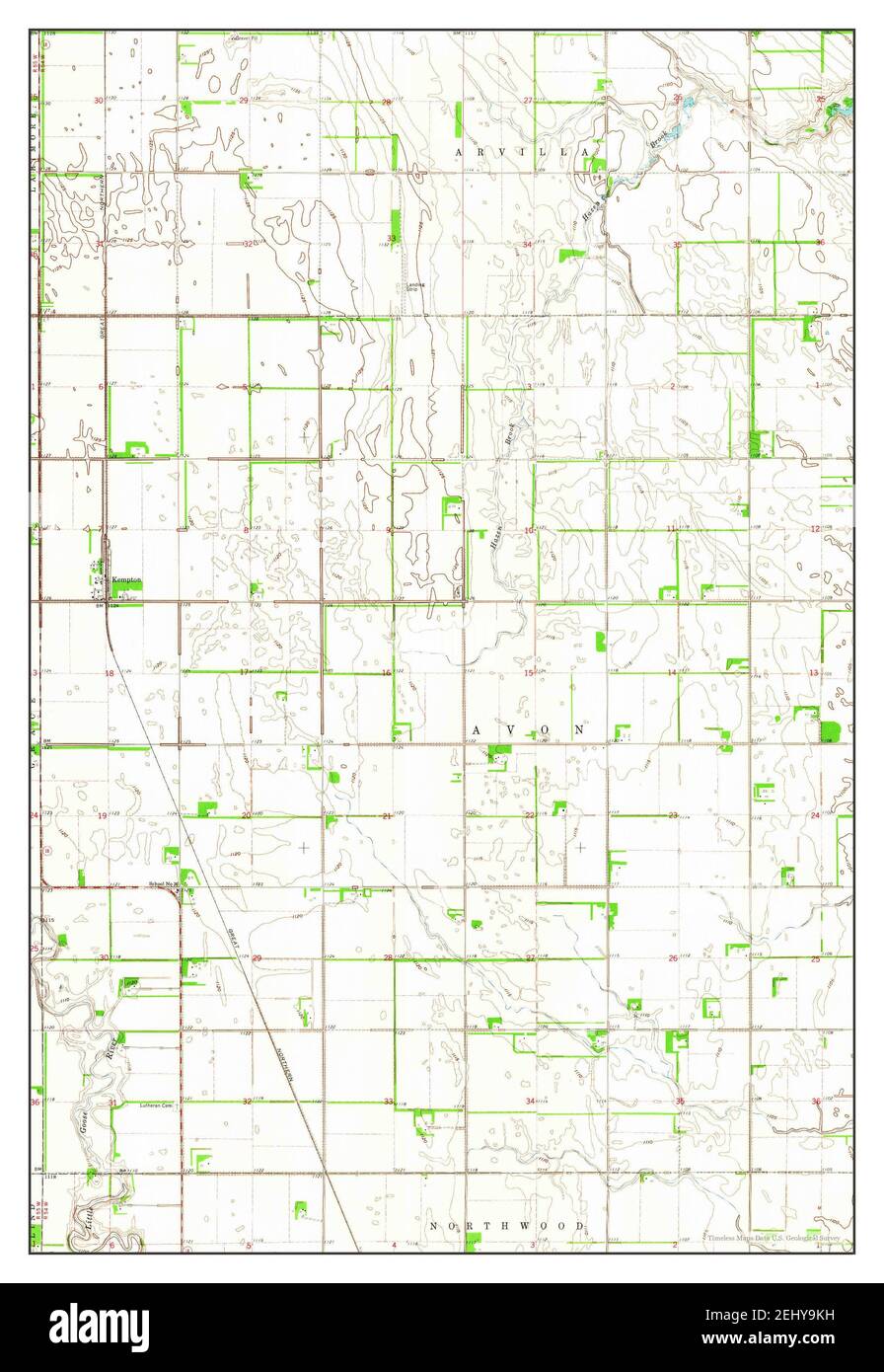 Kempton, North Dakota, map 1963, 1:24000, United States of America by ...