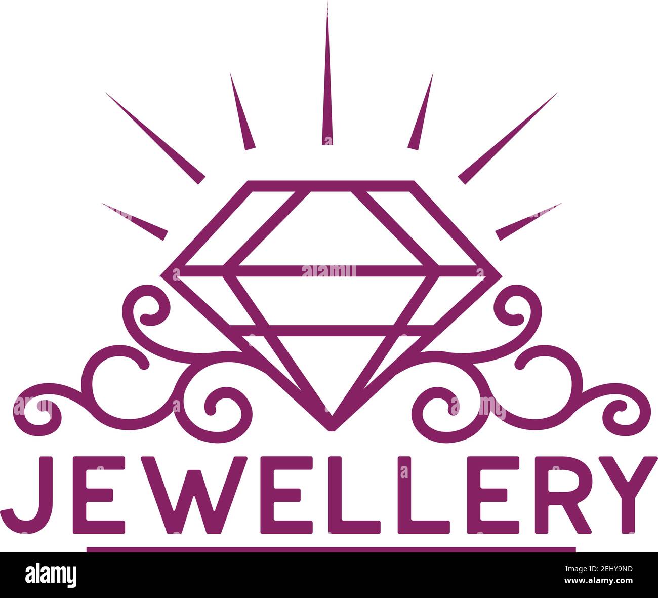 jewelry logo on white background. vector illustration Stock Vector ...