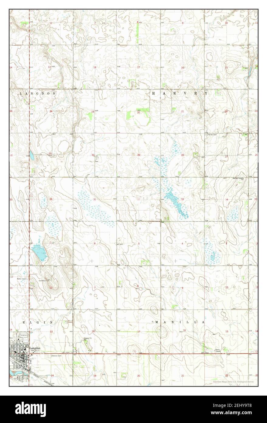 Map of langdon north dakota hi-res stock photography and images - Alamy