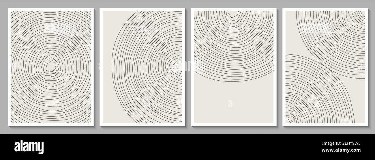 Geometric minimalist abstract hand painted poster for wall decor, print ...