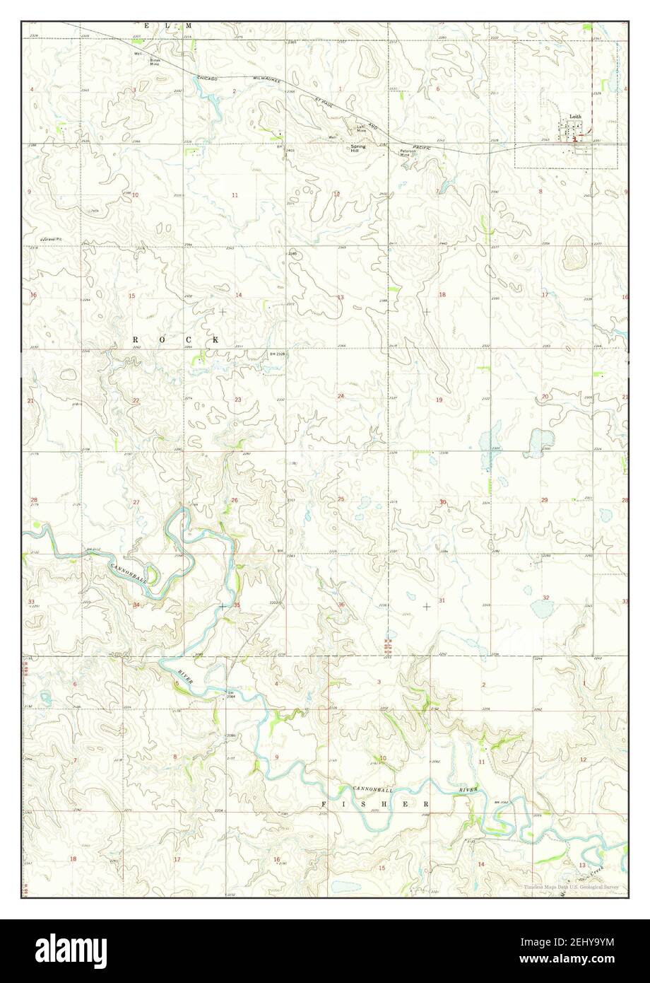 Leith, North Dakota, map 1972, 1:24000, United States of America by ...