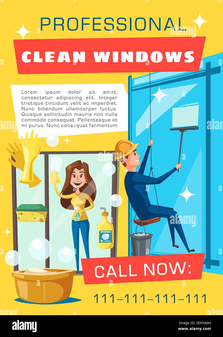 Home window glass cleaning, rope access professional service on ...