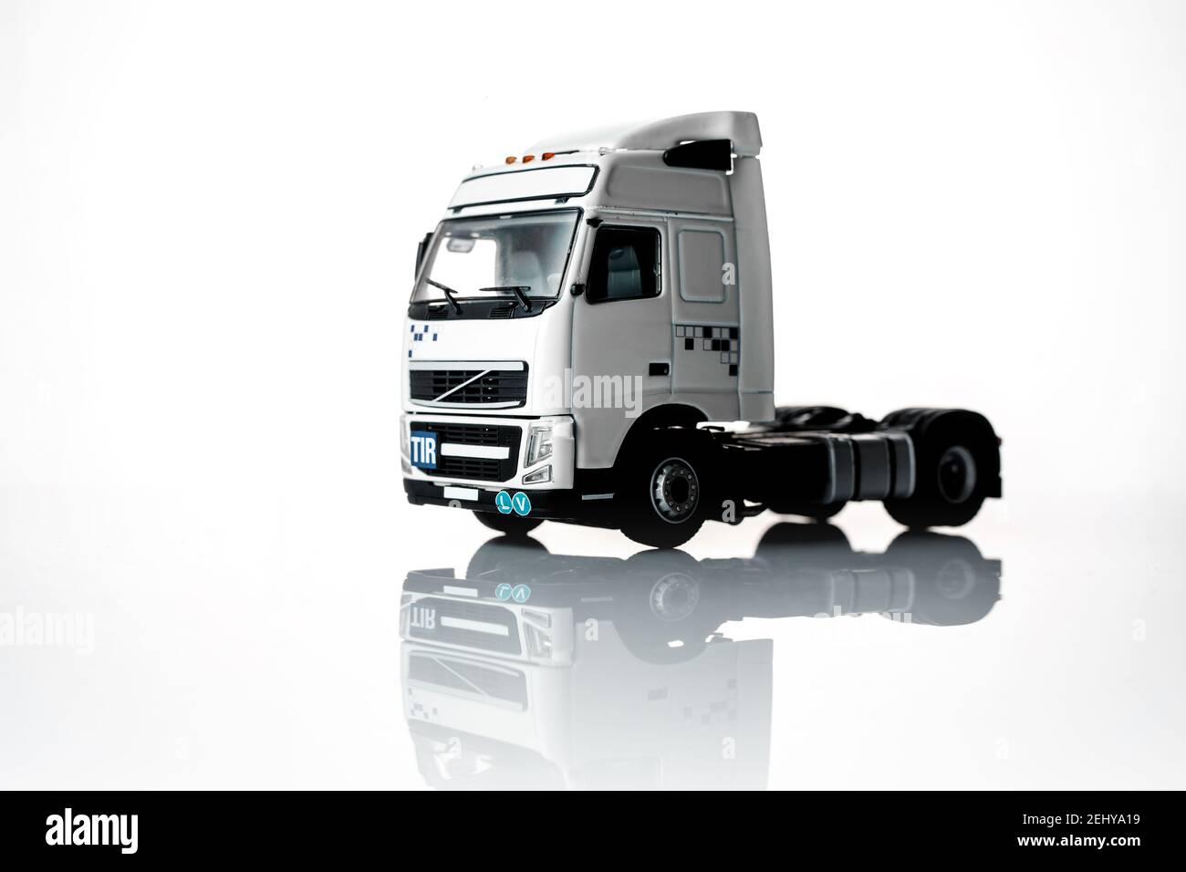 Truck TIR cab without trailer isolated on white background Stock Photo ...