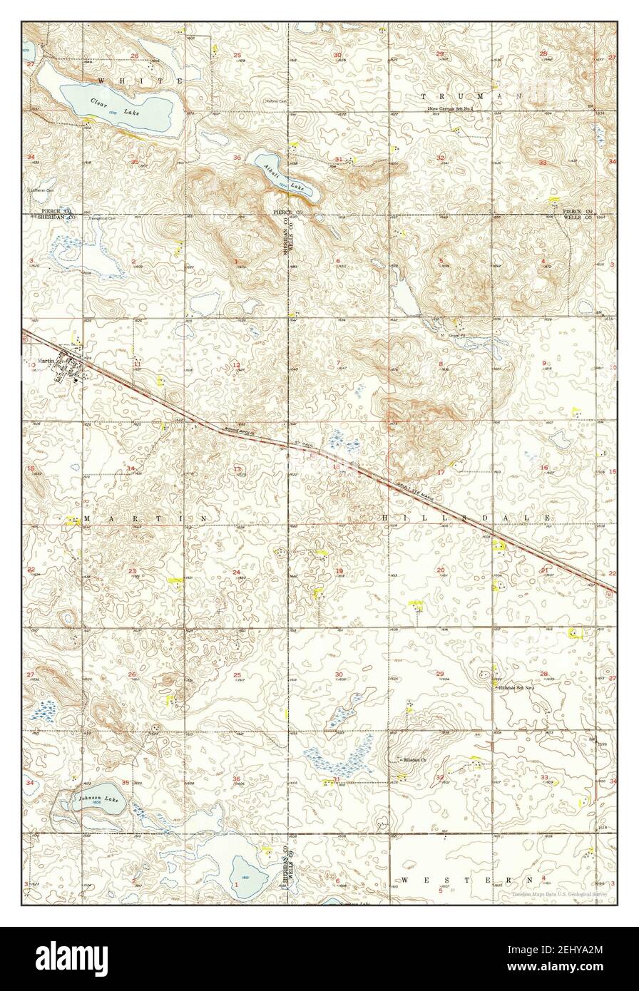 Antique map of north dakota hi-res stock photography and images - Alamy