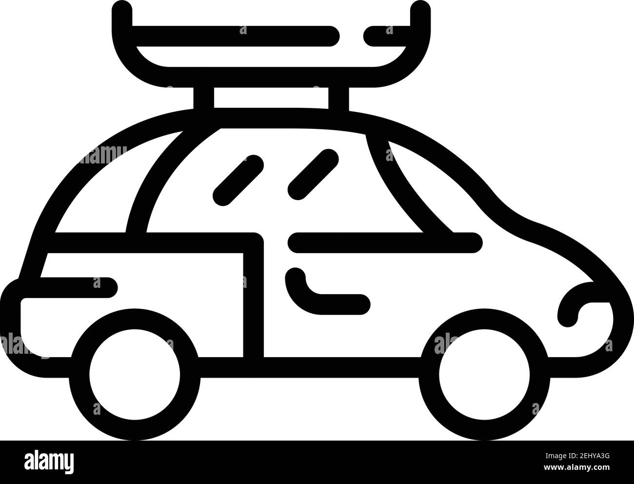 Car roof container icon. Outline car roof container vector icon for web ...