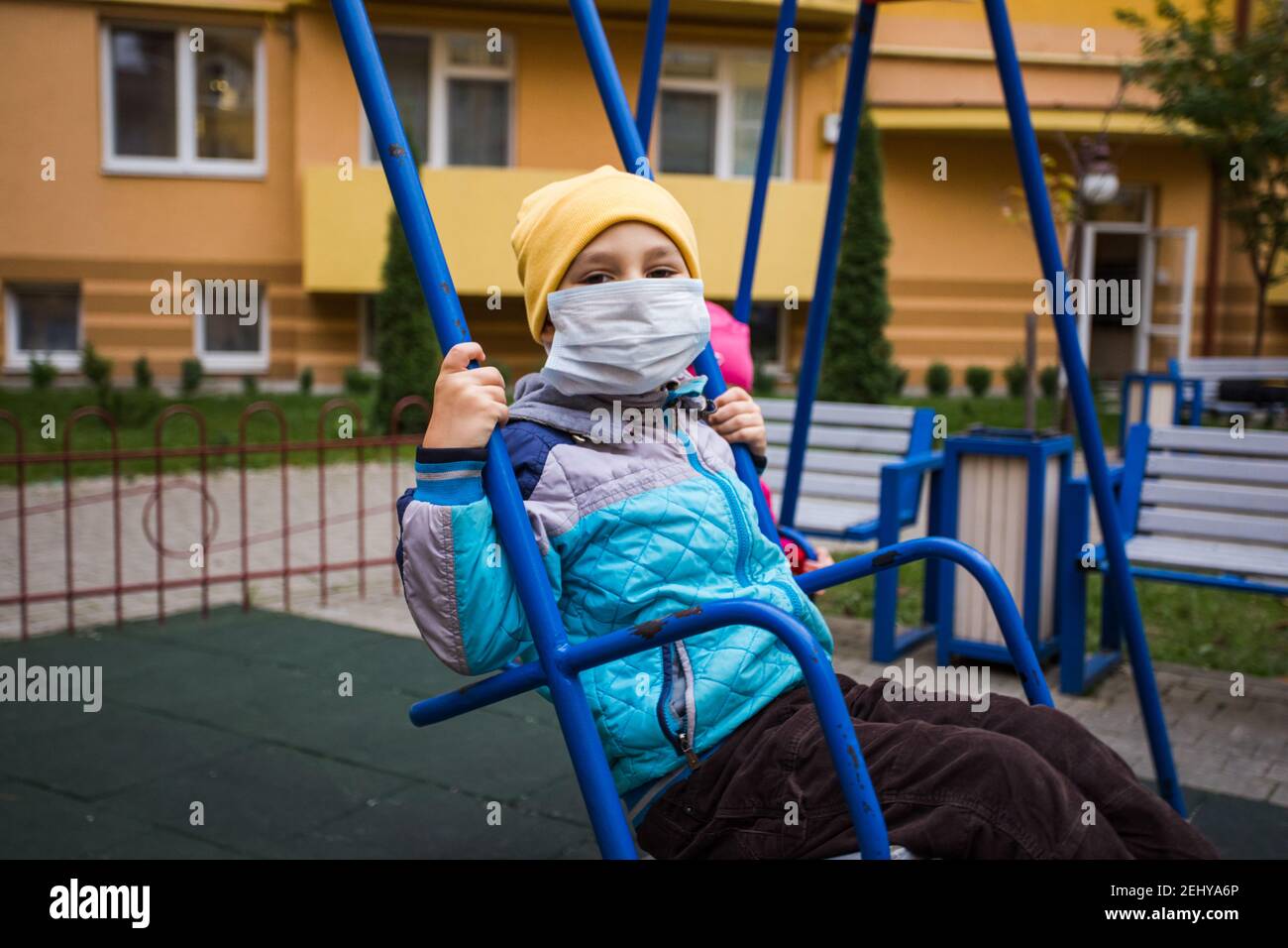 The children in the playground miss life without limits Stock Photo - Alamy