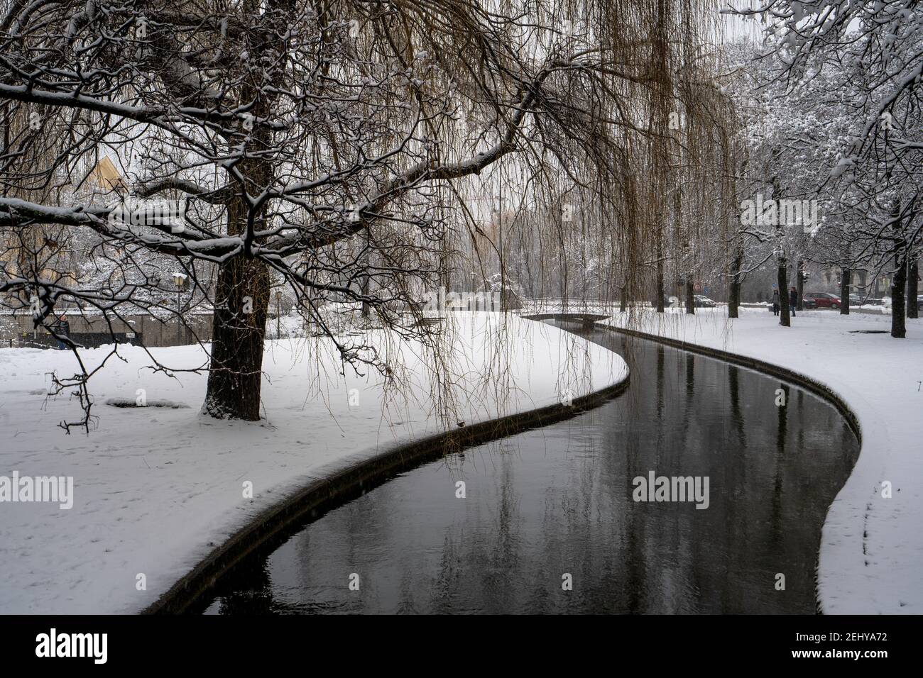 Snowy Winter Day in Munich, Germany Stock Photo - Alamy