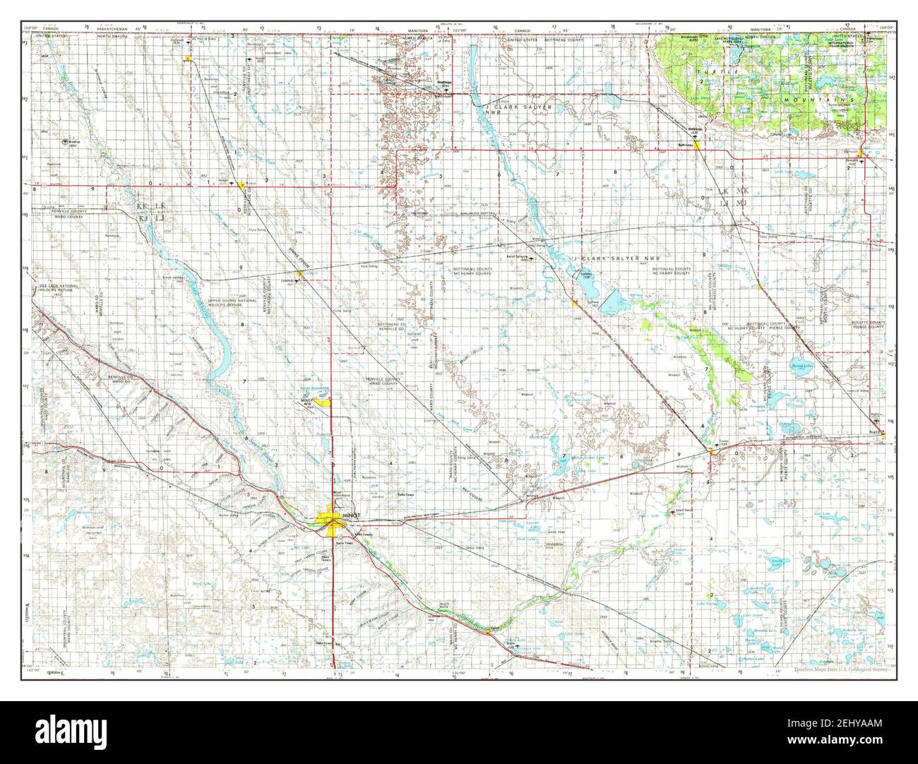 Map of minot hi-res stock photography and images - Alamy
