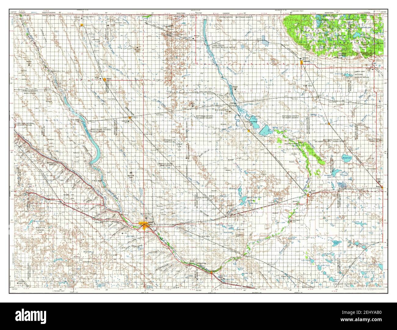 Map of minot hi-res stock photography and images - Alamy