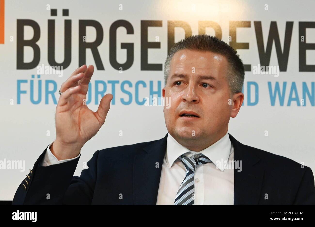 Pforzheim, Germany. 20th Feb, 2021. Sebastian Haase, chairman of the ...