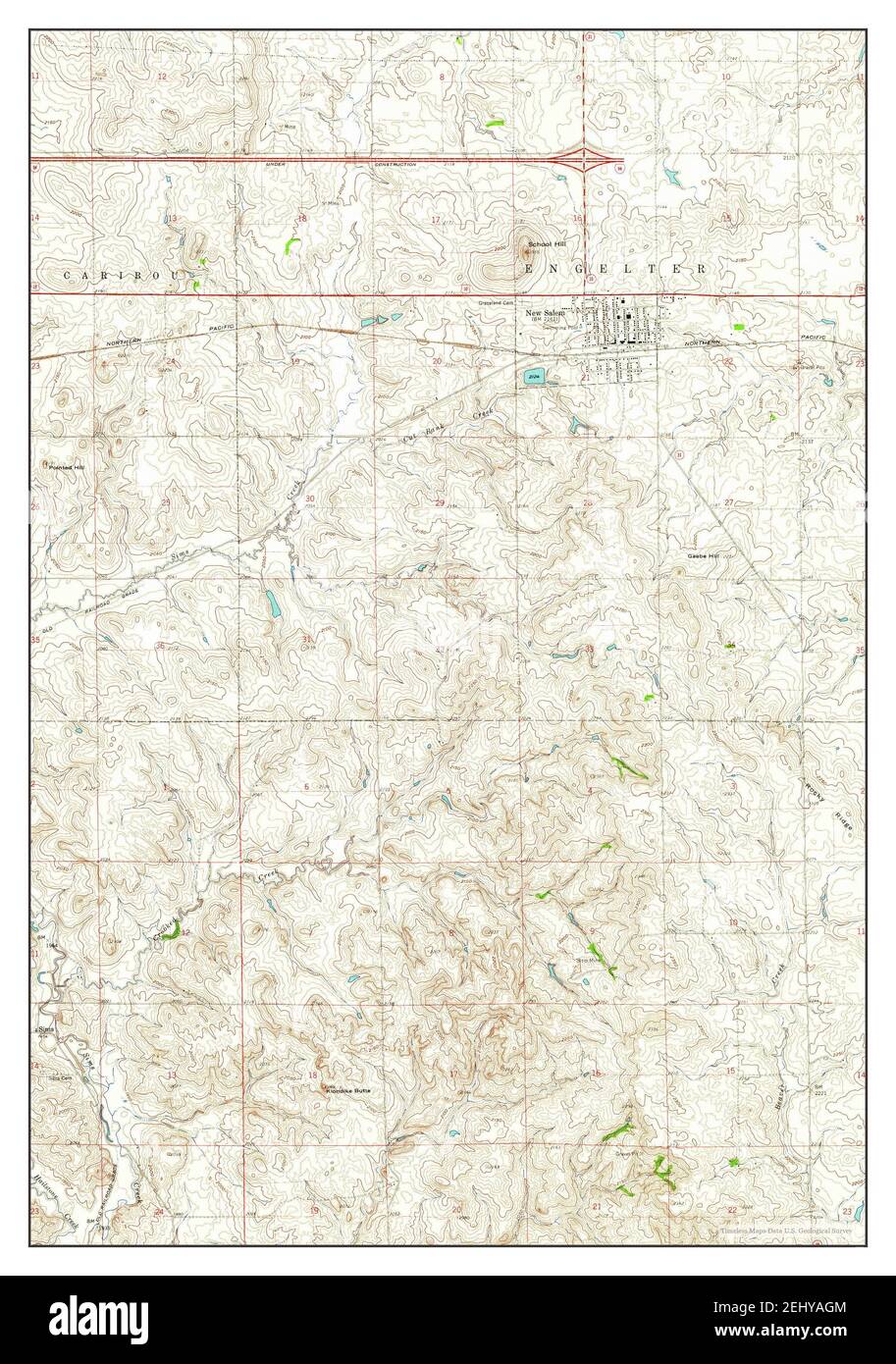 Map of new salem north dakota Cut Out Stock Images & Pictures - Alamy