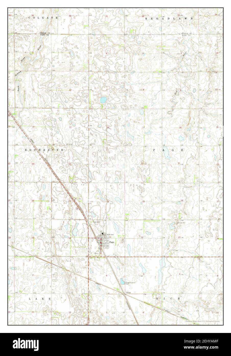Map of page north dakota Cut Out Stock Images & Pictures - Alamy