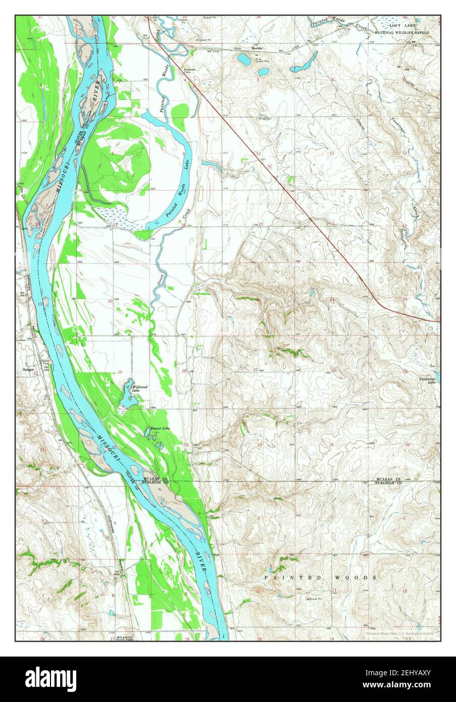 Sanger, North Dakota, map 1966, 1:24000, United States of America by ...