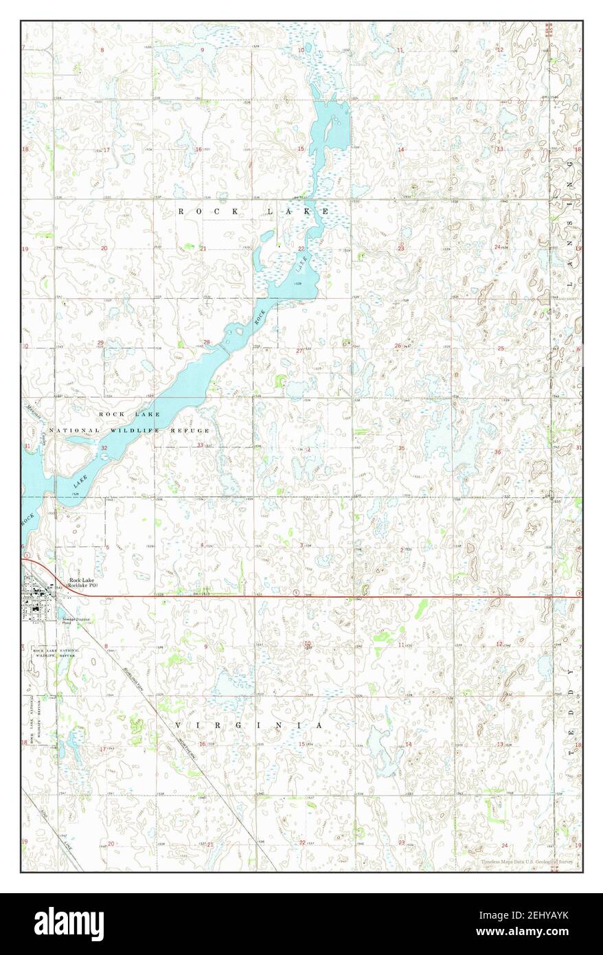 Rock lake north dakota map Cut Out Stock Images & Pictures - Alamy