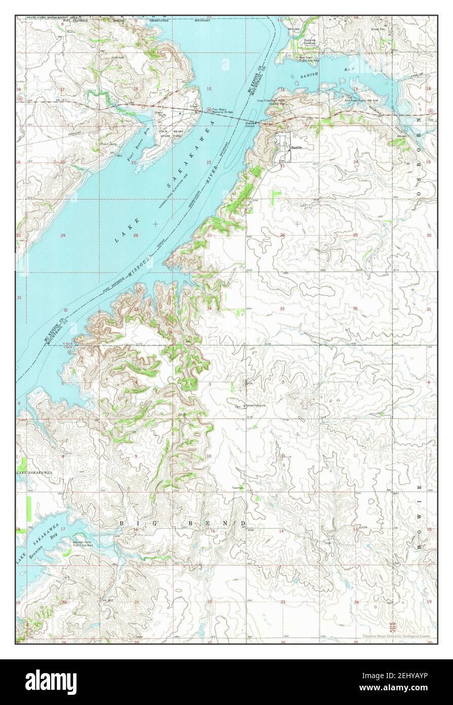 Sanish, North Dakota, map 1967, 1:24000, United States of America by ...