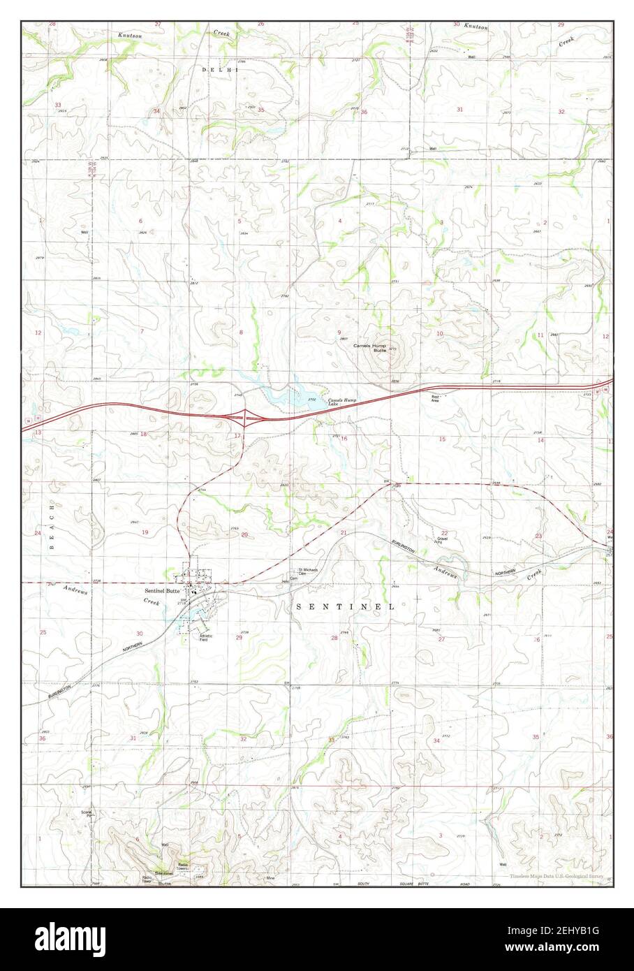 Map of sentinel butte Cut Out Stock Images & Pictures - Alamy