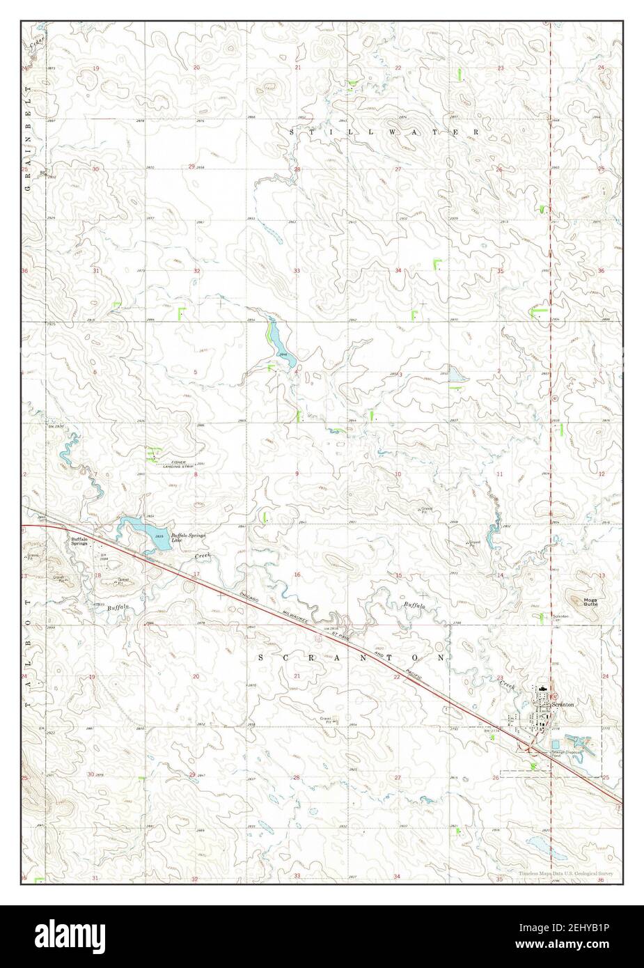 Map of scranton north dakota Cut Out Stock Images & Pictures - Alamy