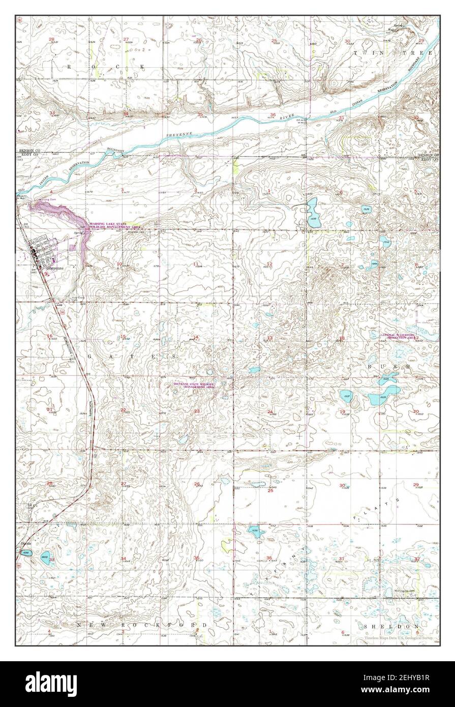Sheyenne, North Dakota, map 1950, 1:24000, United States of America by ...