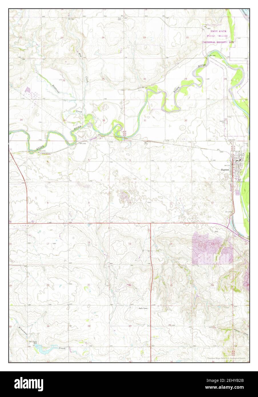 Map Of Stanton North Dakota High Resolution Stock Photography and ...