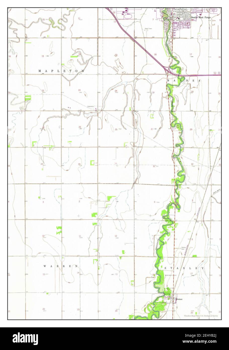 West fargo map hi-res stock photography and images - Alamy