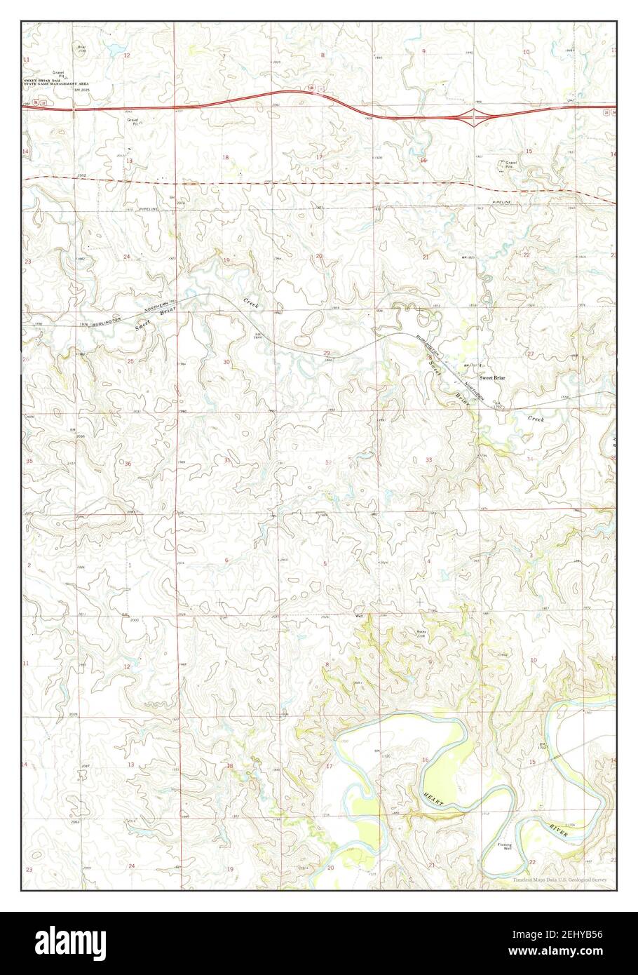 Sweet Briar, North Dakota, map 1972, 1:24000, United States of America ...