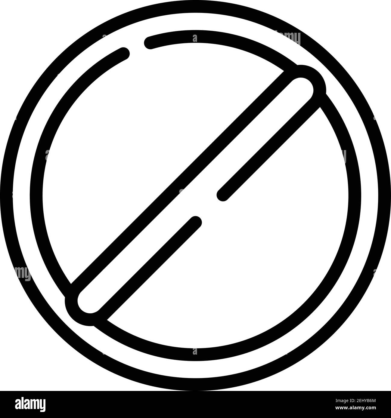 Restricted sign icon. Outline restricted sign vector icon for web ...
