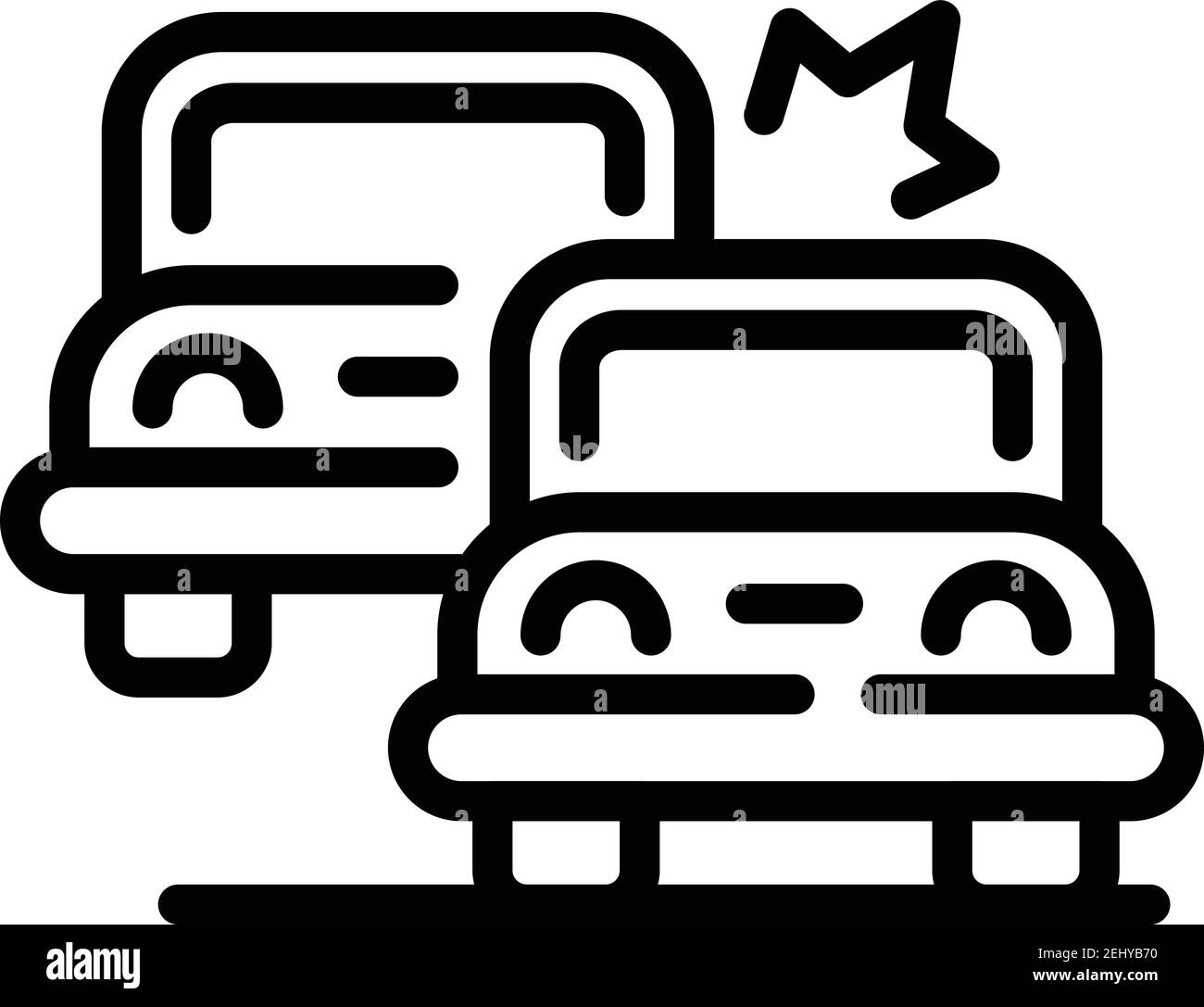 Car accident icon. Outline car accident vector icon for web design ...