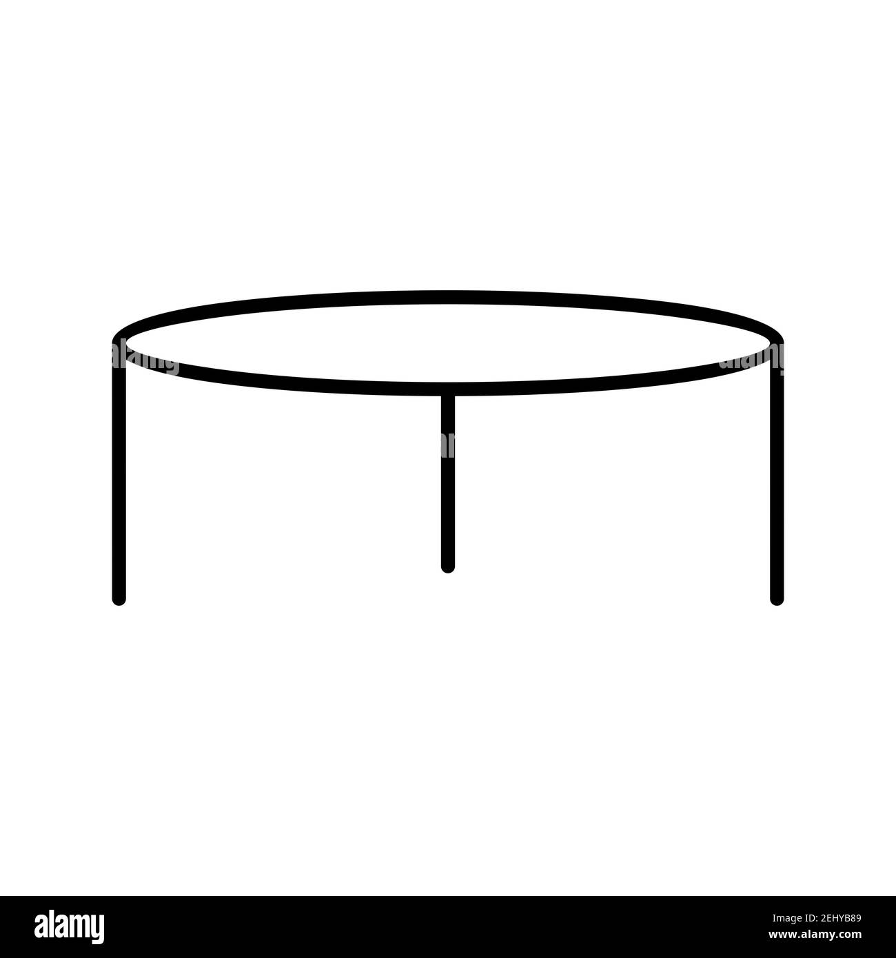 Illustration of stool line vector icon isolated on white background ...