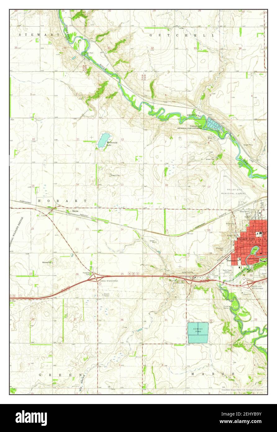 Valley city north dakota map Cut Out Stock Images & Pictures - Alamy