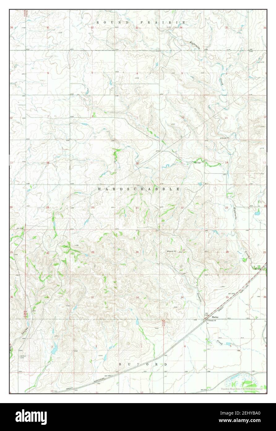 Trenton SW, North Dakota, map 1968, 1:24000, United States of America ...