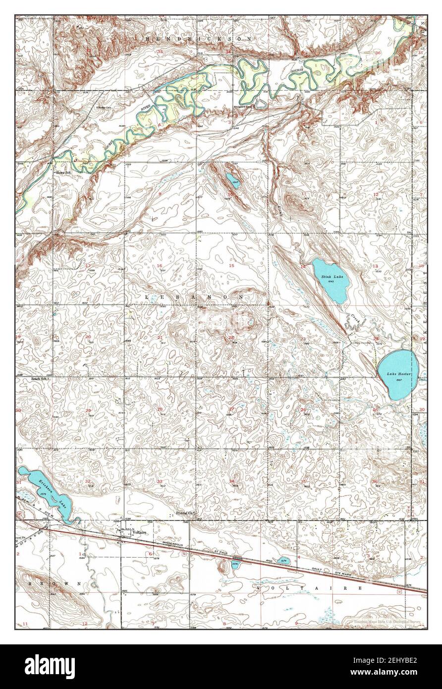 Voltaire, North Dakota, map 1948, 1:24000, United States of America by ...