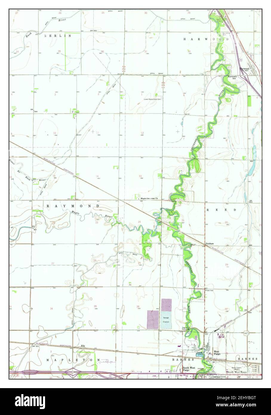 Map of west fargo hi-res stock photography and images - Alamy