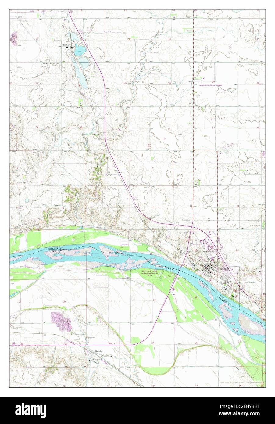 Map of washburn hi-res stock photography and images - Alamy